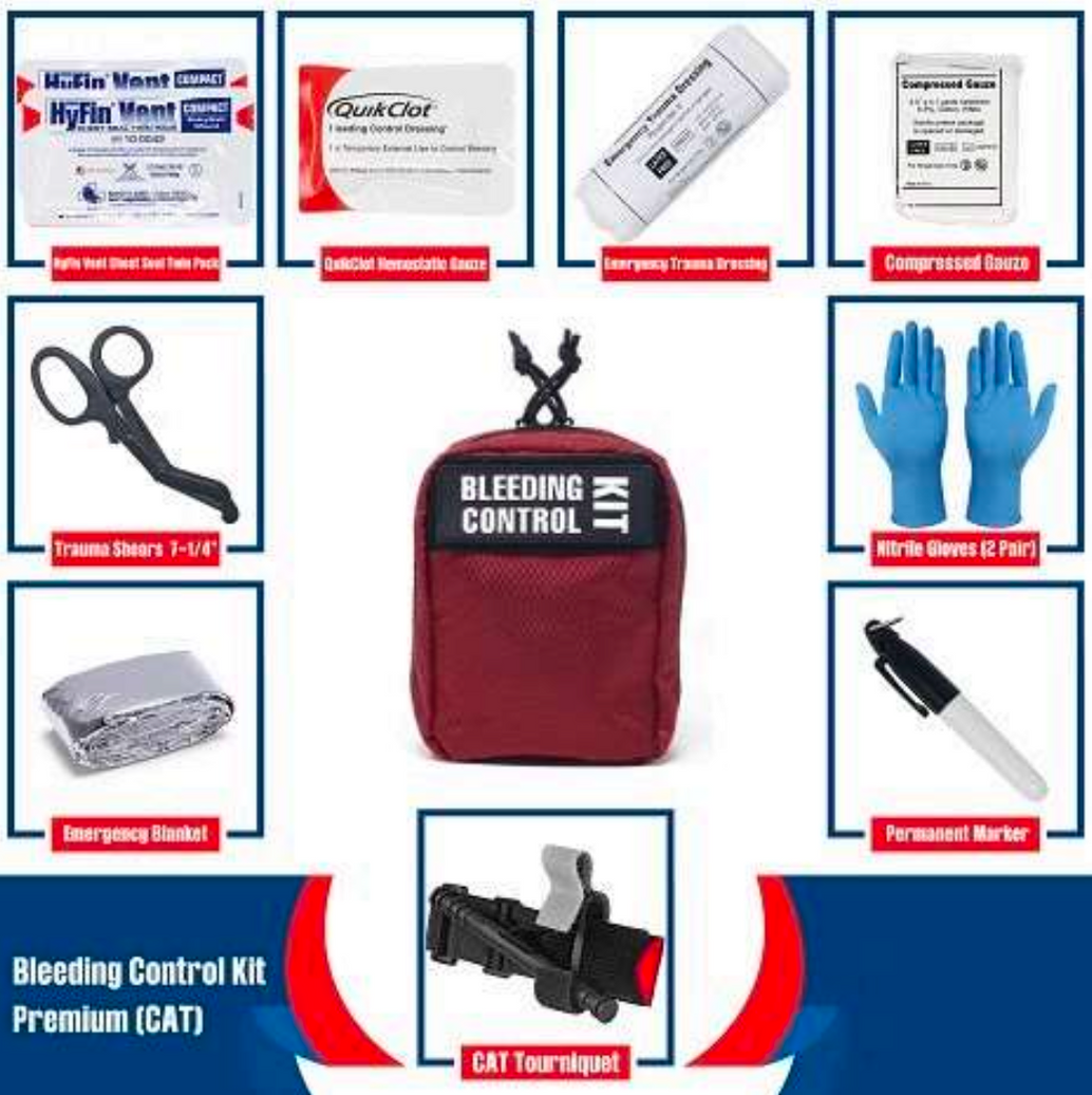 Bleeding Control Kit Premium (QuikClot) CAT Tourniquet — Equipment ...