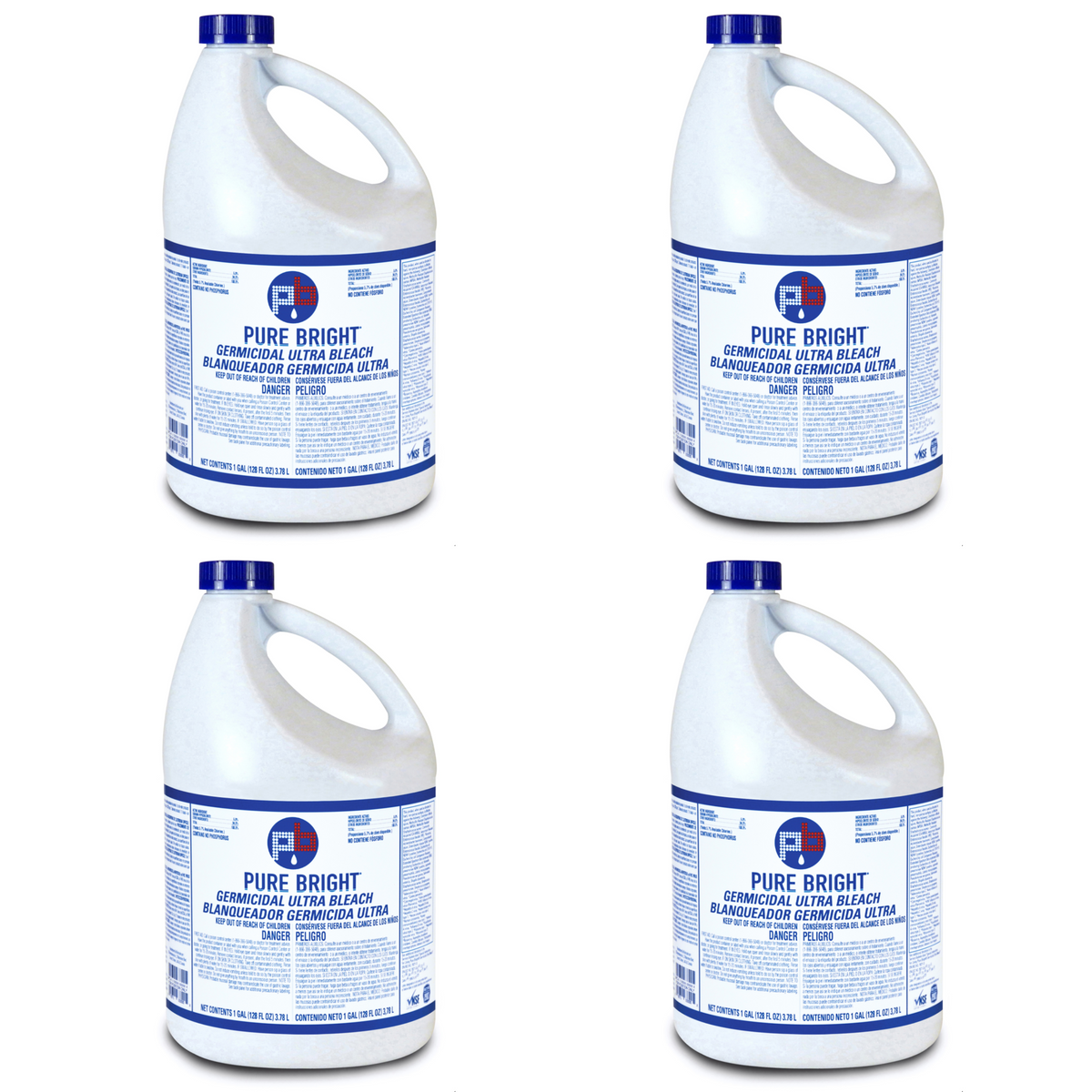 Pure Bright 1 Gallon (4 Pack) 6% EPA Germicidal Bleach — Equipment ...