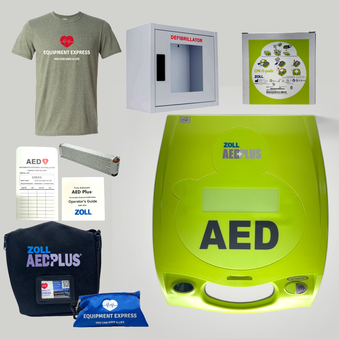 Zoll AED Plus Defibrillator Kit With Cabinet For Sale — Equipment ...